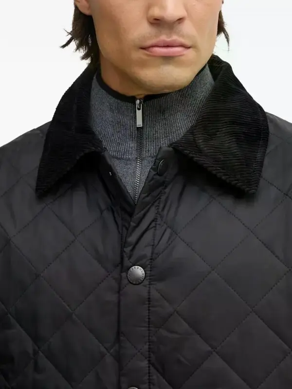 Barbour Liddesdale Diamond-quilt Jacket - Black