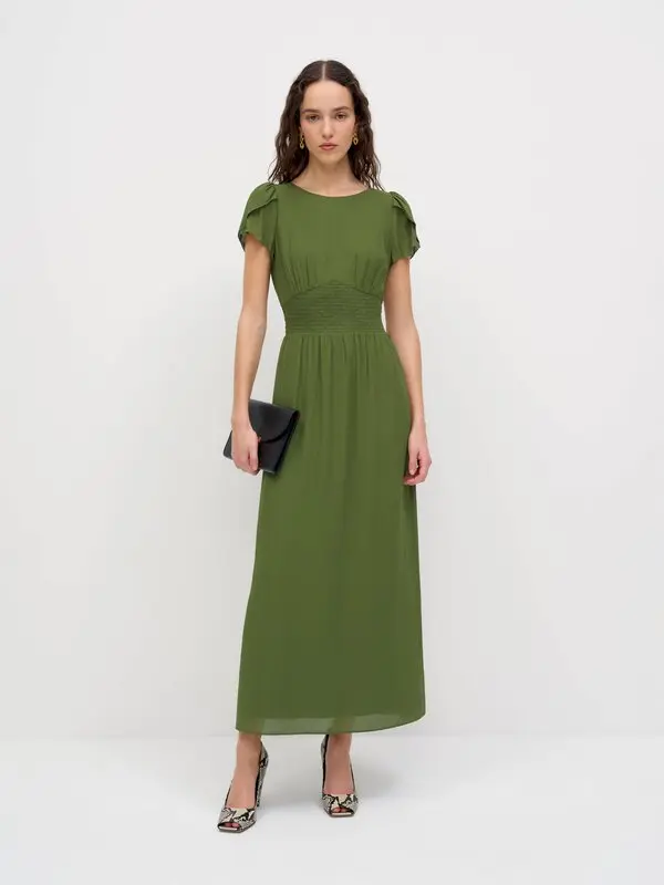 REFORMATION Drusilla Midi Dress - Green