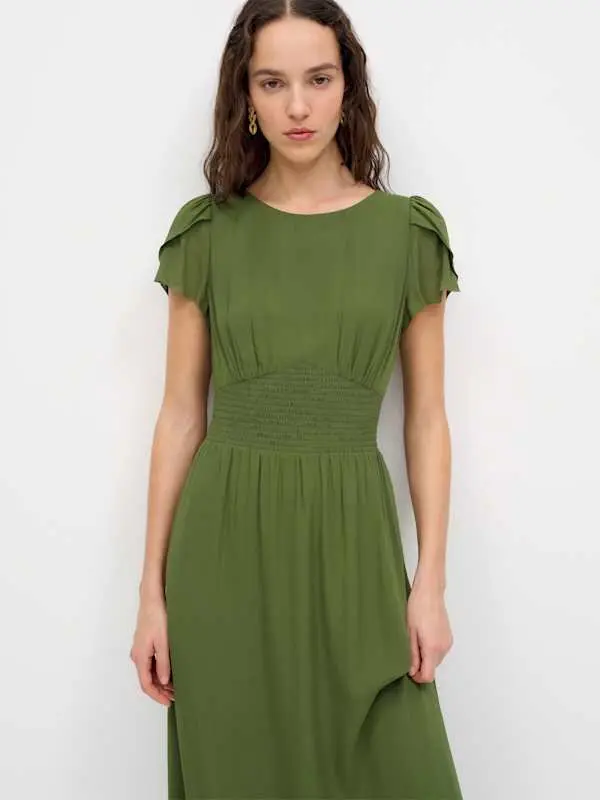 REFORMATION Drusilla Midi Dress - Green