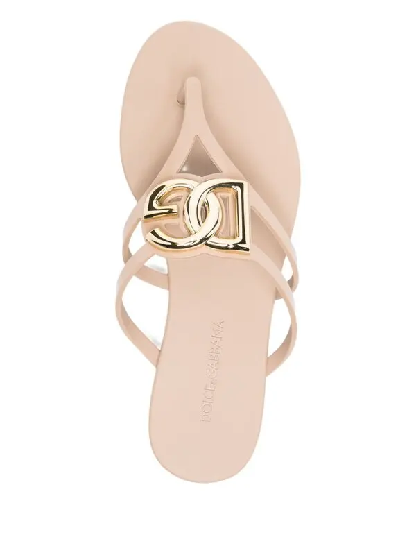 Dolce & Gabbana Dg Logo Thong Sandals - Pink