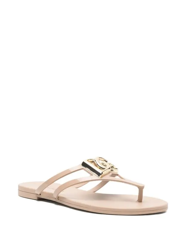 Dolce & Gabbana Dg Logo Thong Sandals - Pink
