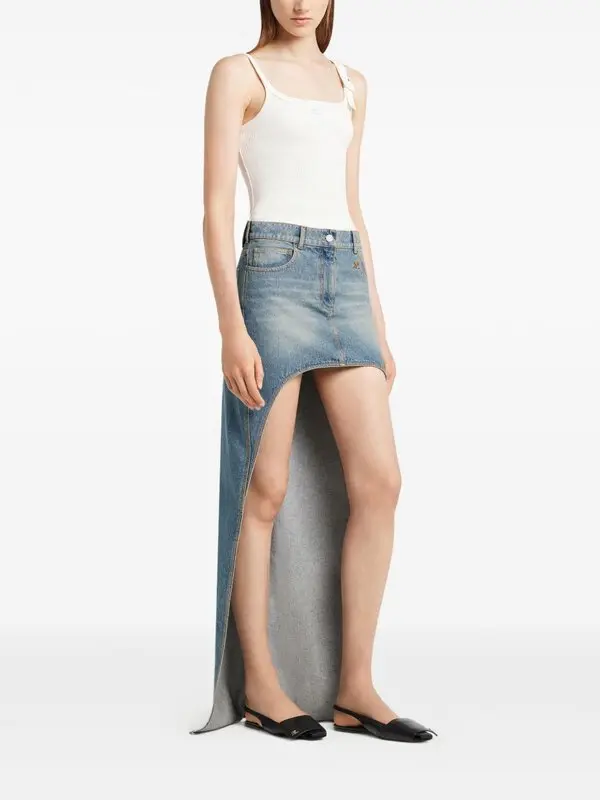 COURREGES Denim Cotton Skirt