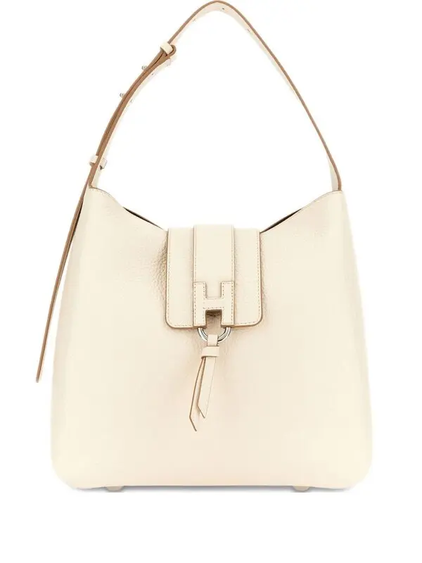 Hogan Leather Hobo Bag - White