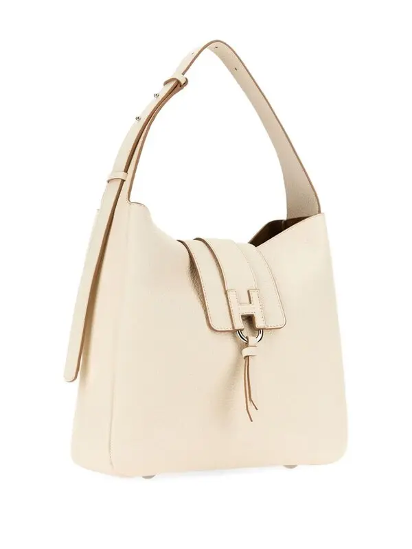 Hogan Leather Hobo Bag - White