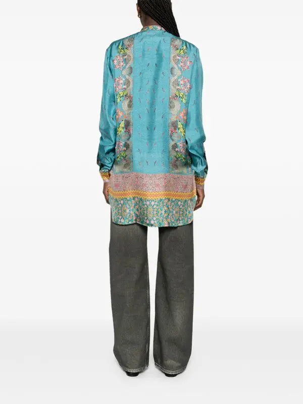 PIERRE-LOUIS MASCIA Printed Silk Shirt