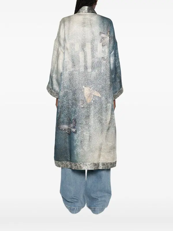 PIERRE-LOUIS MASCIA Printed Kimono Jacket - Sky Blue