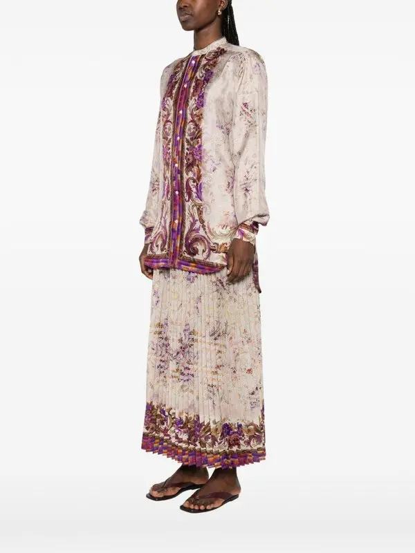 PIERRE-LOUIS MASCIA Printed Silk Shirt - Pink