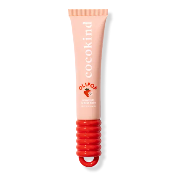 COCOKIND Ceramide Lip Blur Balm Hydrating & Smoothing Lip Treatment - Olipop Strawberry Vanilla