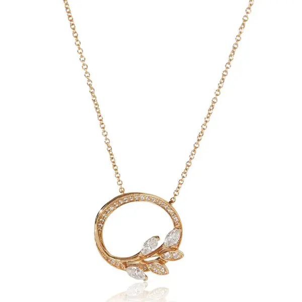 Tiffany & Co. Victoria Vine Diamond Pendant Necklace - Rose_gold
