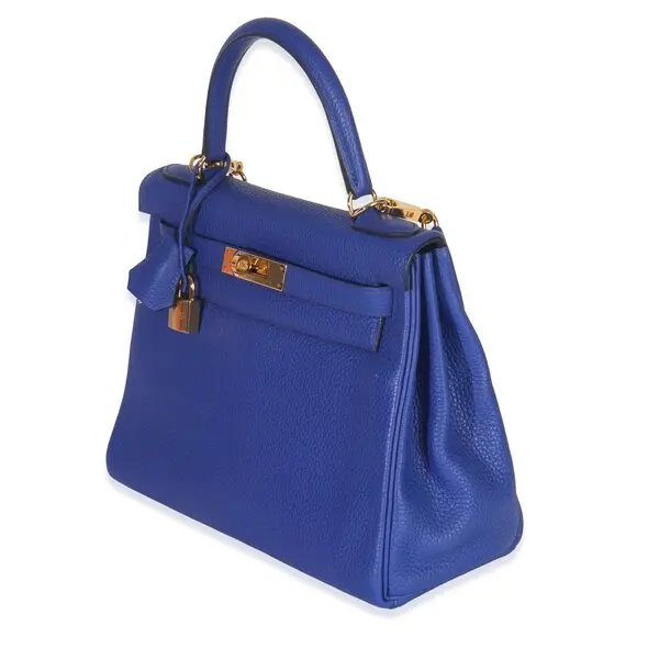 Hermès Togo Retourne Kelly 28 Ghw - Blue