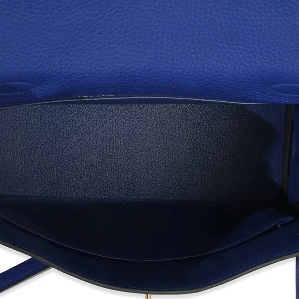 Hermès Togo Retourne Kelly 28 Ghw - Blue
