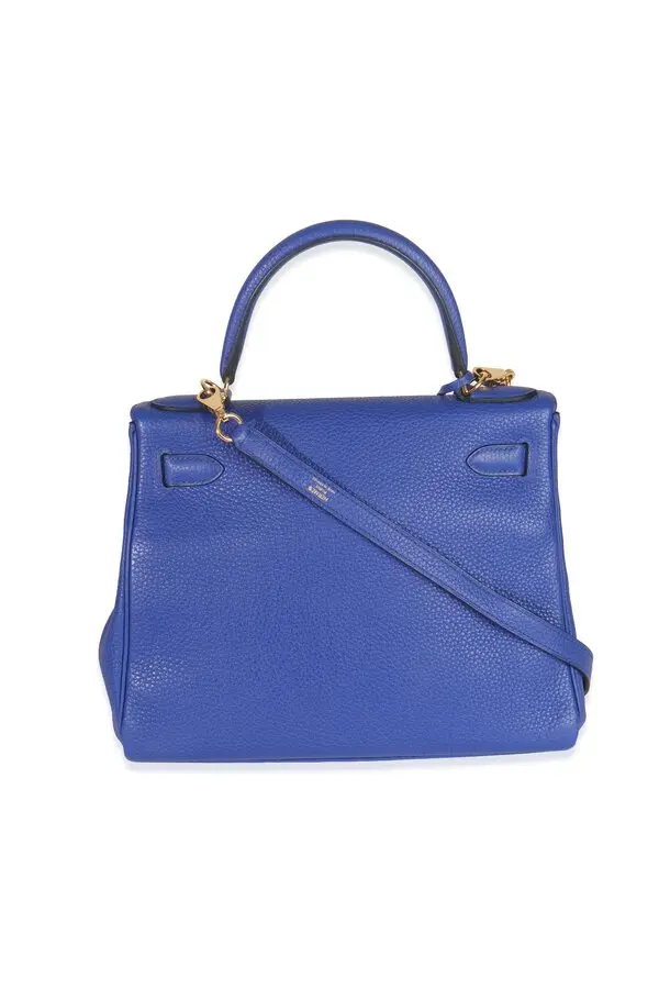 Hermès Togo Retourne Kelly 28 Ghw - Blue