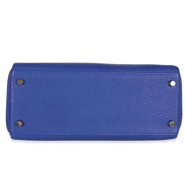 Hermès Togo Retourne Kelly 28 Ghw - Blue