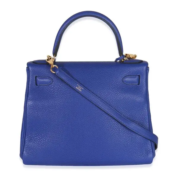 Hermès Togo Retourne Kelly 28 Ghw - Blue