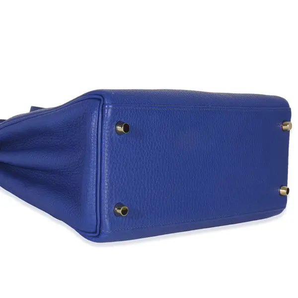 Hermès Togo Retourne Kelly 28 Ghw - Blue