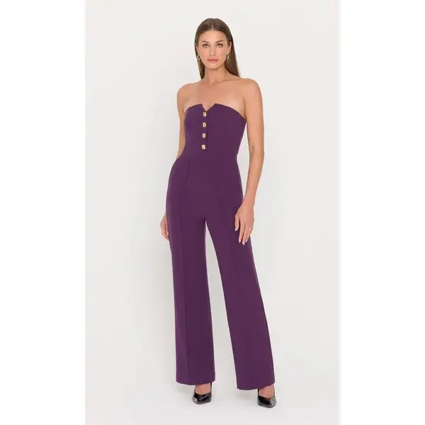 Generation Love Camilo Crepe Jumpsuit - Purple
