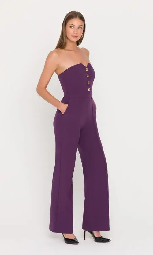Generation Love Camilo Crepe Jumpsuit - Purple