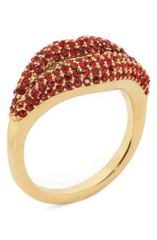 Kate Spade New York Pavé Lip Statement Ring