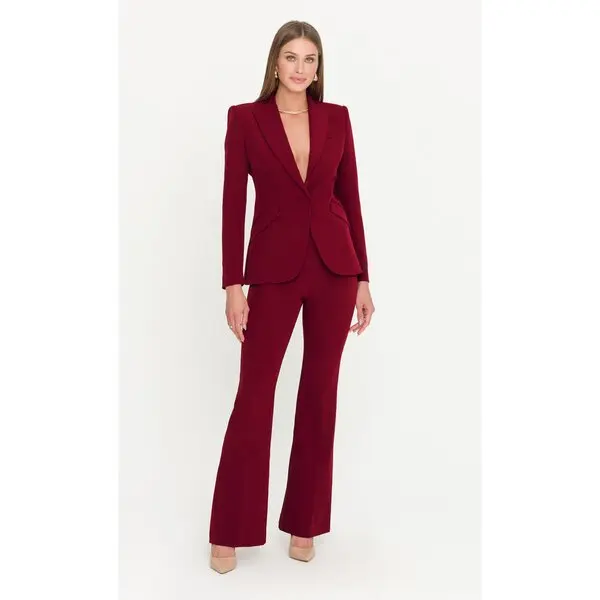 Generation Love Vera Crepe Blazer - Crimson