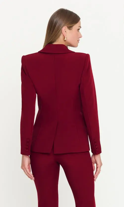 Generation Love Vera Crepe Blazer - Crimson
