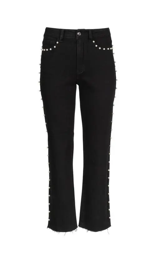 Generation Love Han Pearl Cropped Straight-leg Jeans