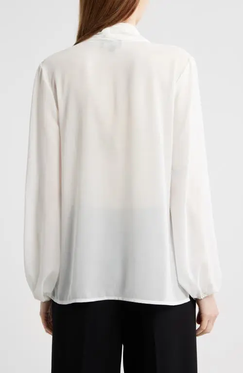 TAHARI ASL Tie Neck Blouse