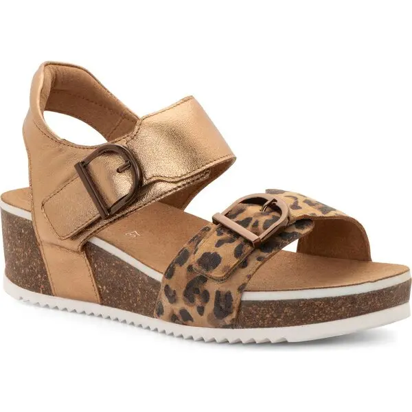 ARA Nova Slingback Platform Wedge Sandal - Nature/whisky