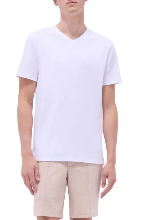 Bugatchi Holden Pima Cotton T-shirt - White