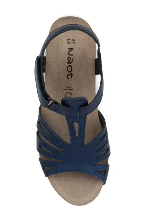 Naot Starlet Wedge Sandal - Polar Sea Leather