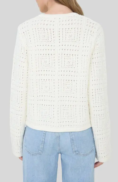ZOE AND CLAIRE Openwork Texture Cardigan