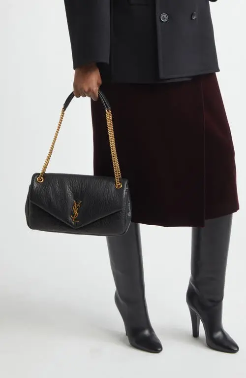 Saint Laurent Medium Calypso Leather Shoulder Bag