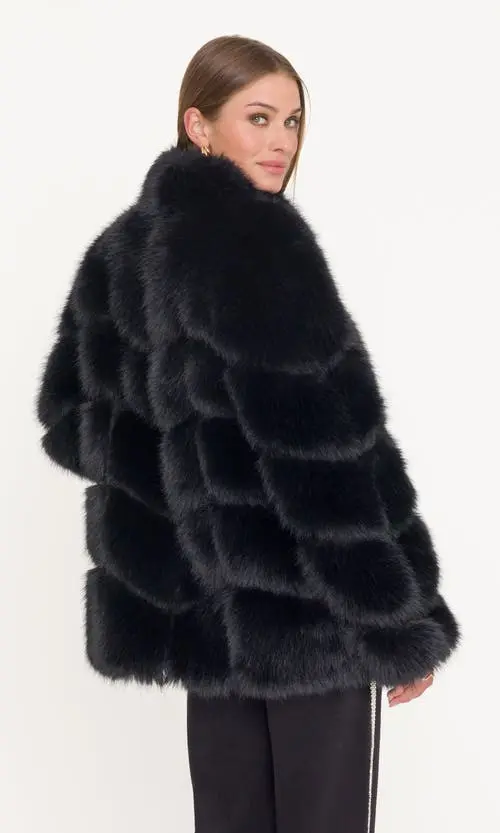 Generation Love Louisa Faux Fur Jacket - Black