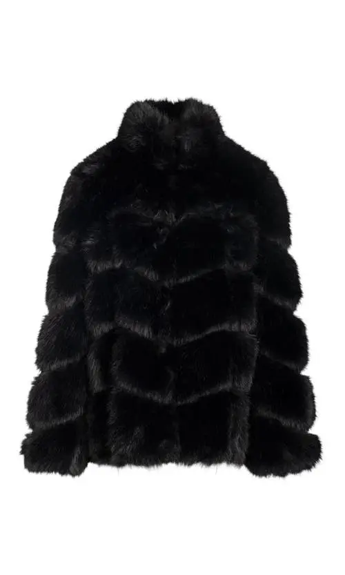 Generation Love Louisa Faux Fur Jacket - Black