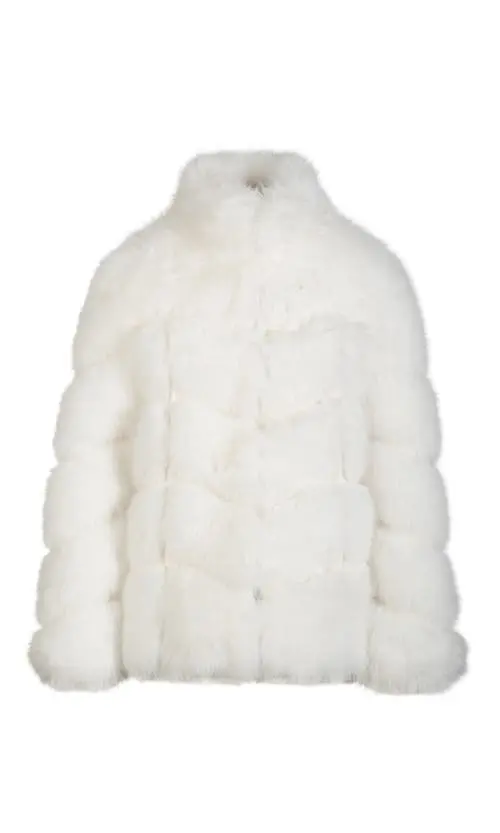 Generation Love Louisa Faux Fur Jacket - White