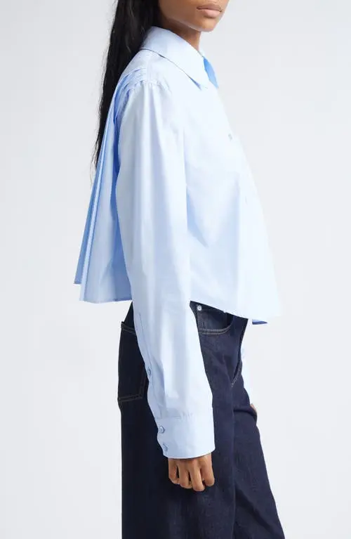 Sportmax Ceppo Pleated Poplin Shirt - Light Blue