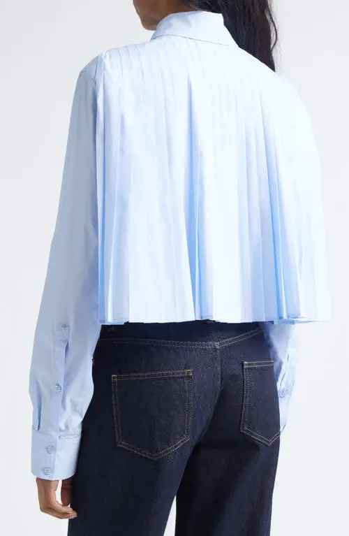 Sportmax Ceppo Pleated Poplin Shirt - Light Blue