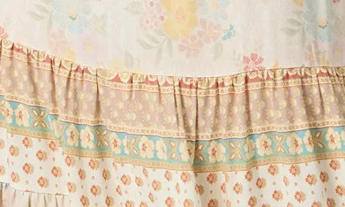 O'Neill Floral Print Tiered Maxi Dress - Tapioca