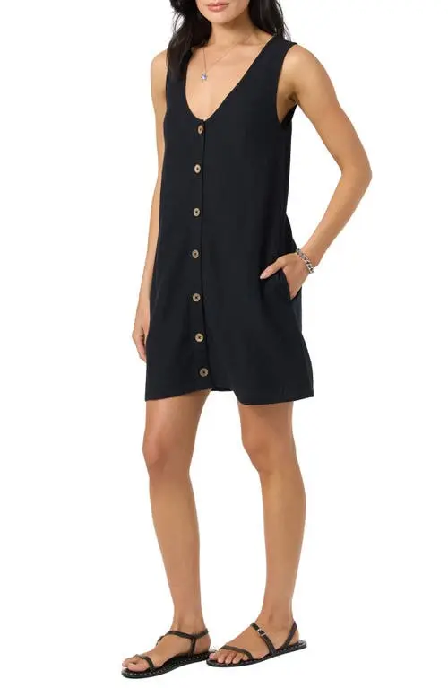 O'Neill Sanders Button-up Mini Dress - Black