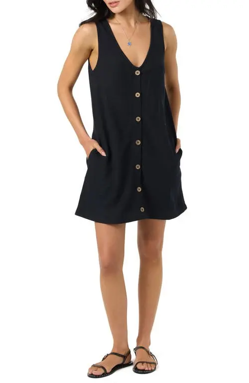 O'Neill Sanders Button-up Mini Dress - Black