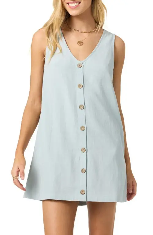 O'Neill Sanders Button-up Mini Dress - Cloud Blue