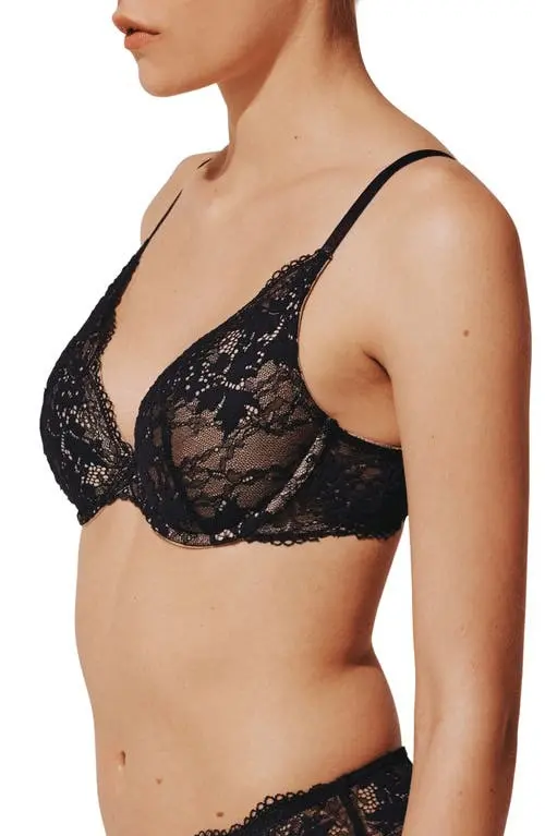 THIRDLOVE All Day Lace Push-up Underwire Bra - Black