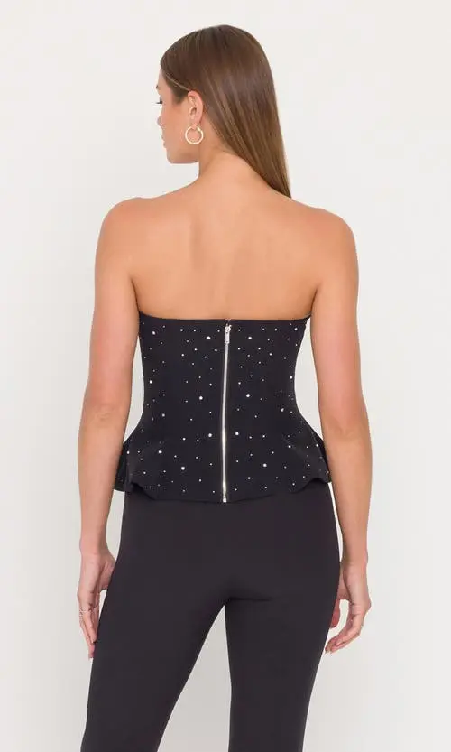 Generation Love Beverly Crystal Crepe Bustier