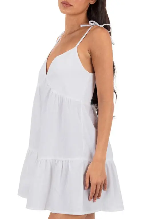 Hurley Tiered Cover-up Minidress - White
