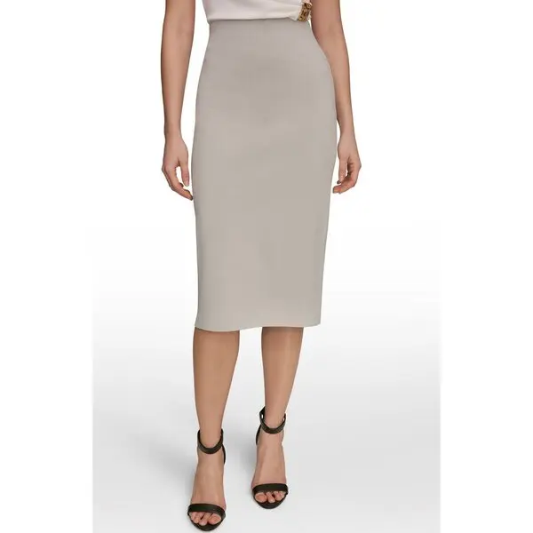 Donna Karan New York Pencil Sweater Skirt - Tuscan Grey
