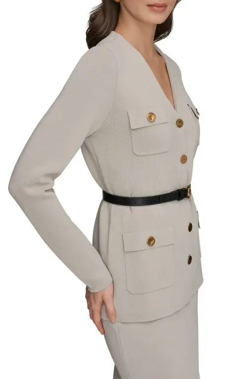 Donna Karan New York Belted Sweater Blazer