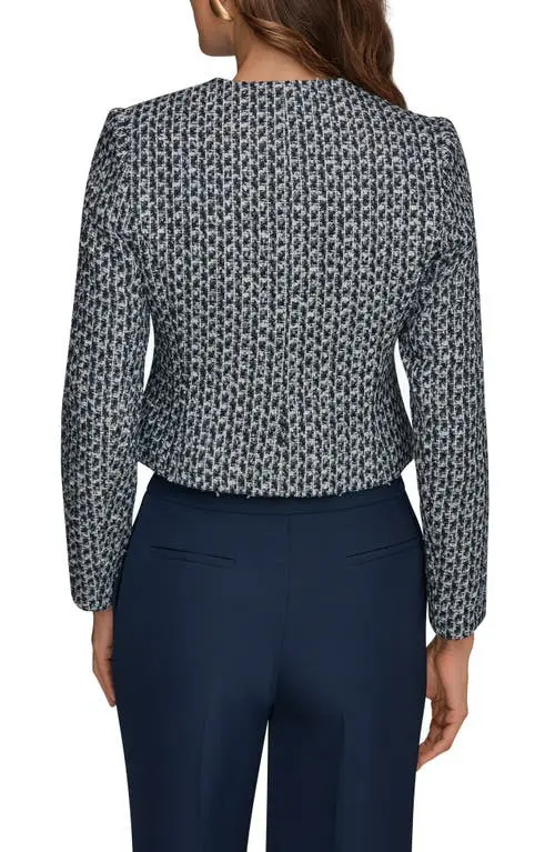 Donna Karan New York Tweed Crop Jacket