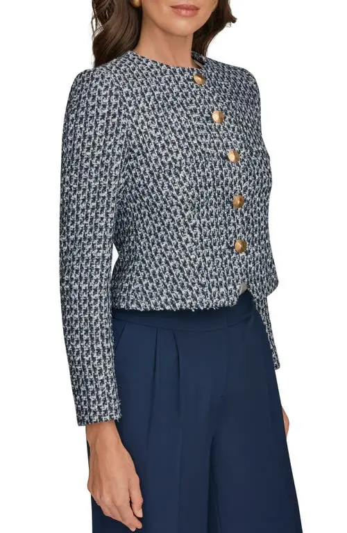 Donna Karan New York Tweed Crop Jacket