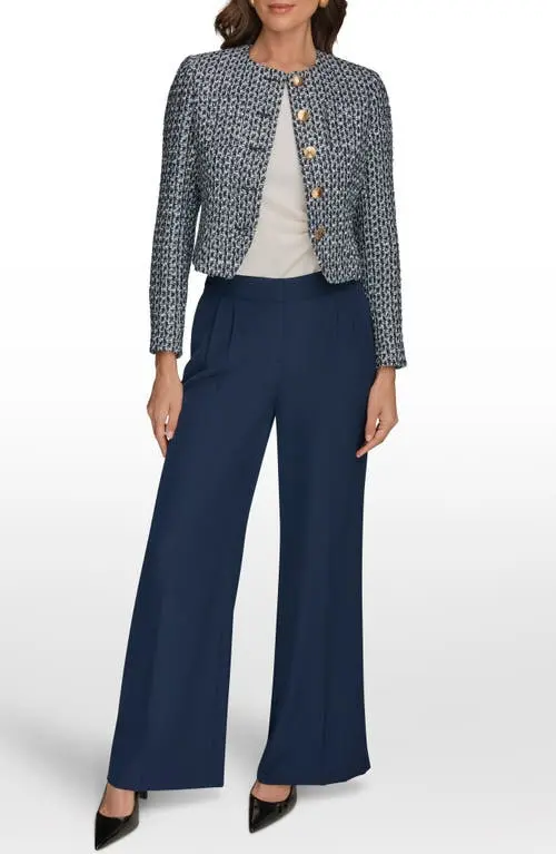 Donna Karan New York Tweed Crop Jacket