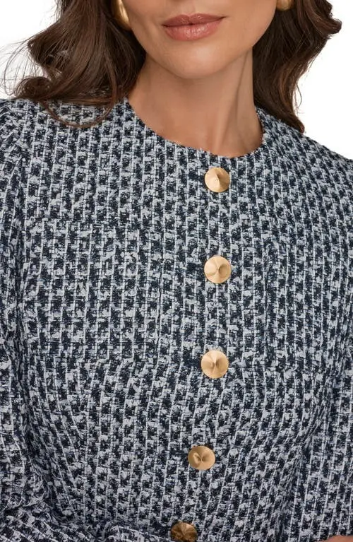 Donna Karan New York Tweed Crop Jacket