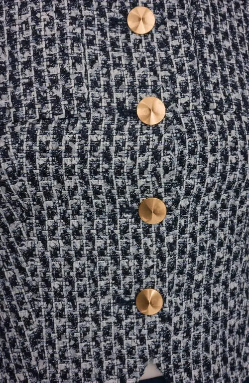 Donna Karan New York Tweed Crop Jacket